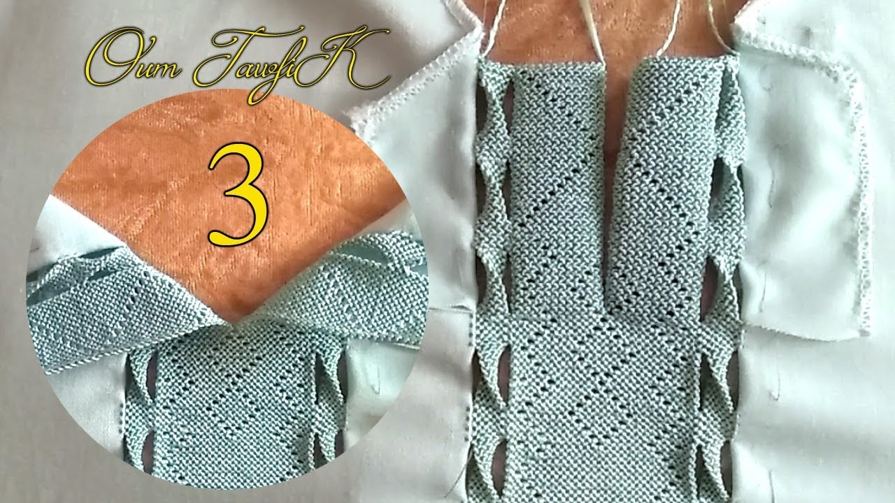 الدرس 76: فتحة العنق للجلابة بالكوزة واللواية oum tawfik 2018 - YouTube