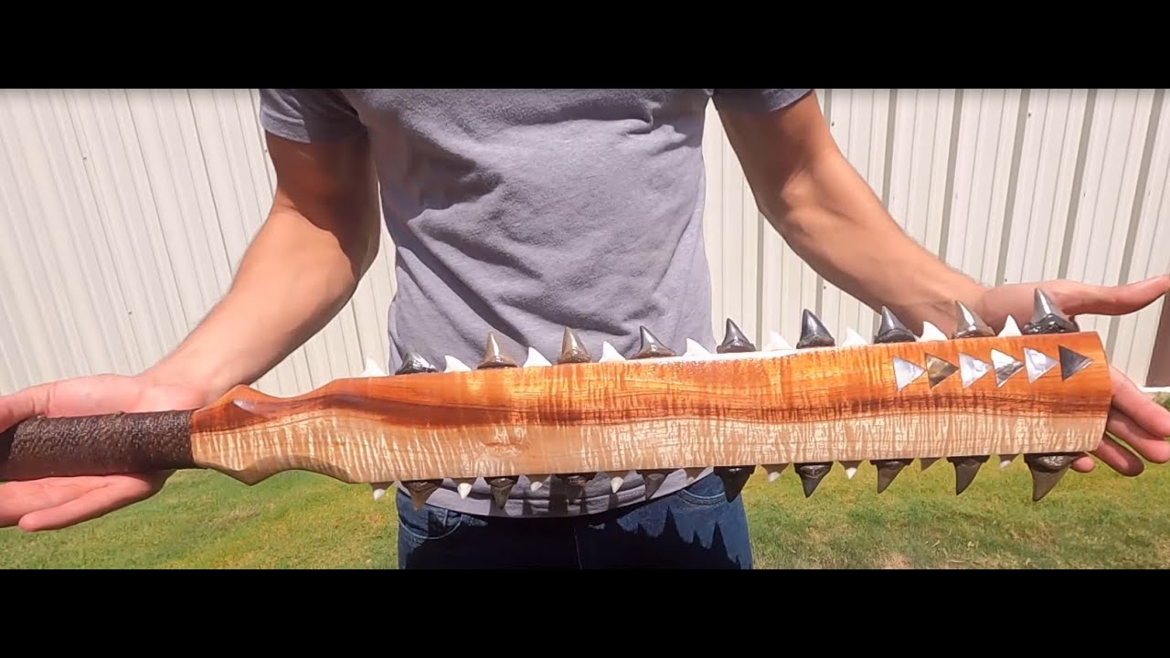 Hawaiian style Macuahuitl v2, the Mayan Great Sword!! - YouTube
