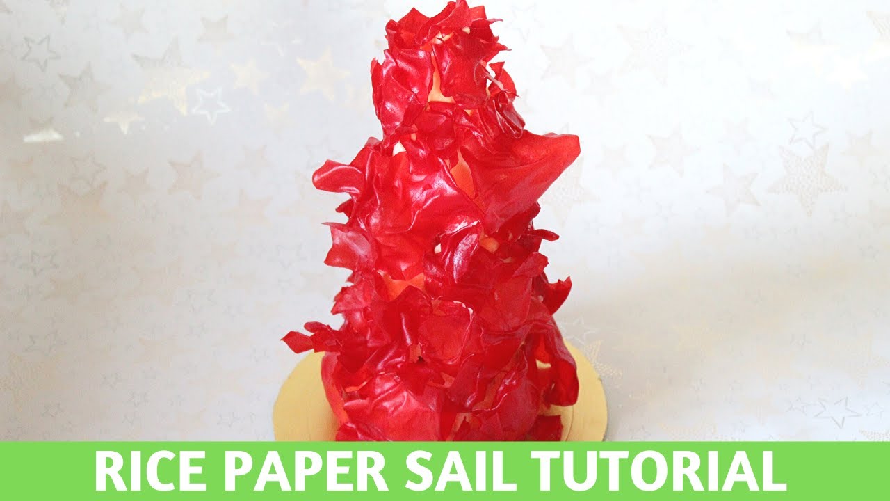 Rice Paper Sail Tutorial | Abstract Christmas Tree Cake Tutorial ...