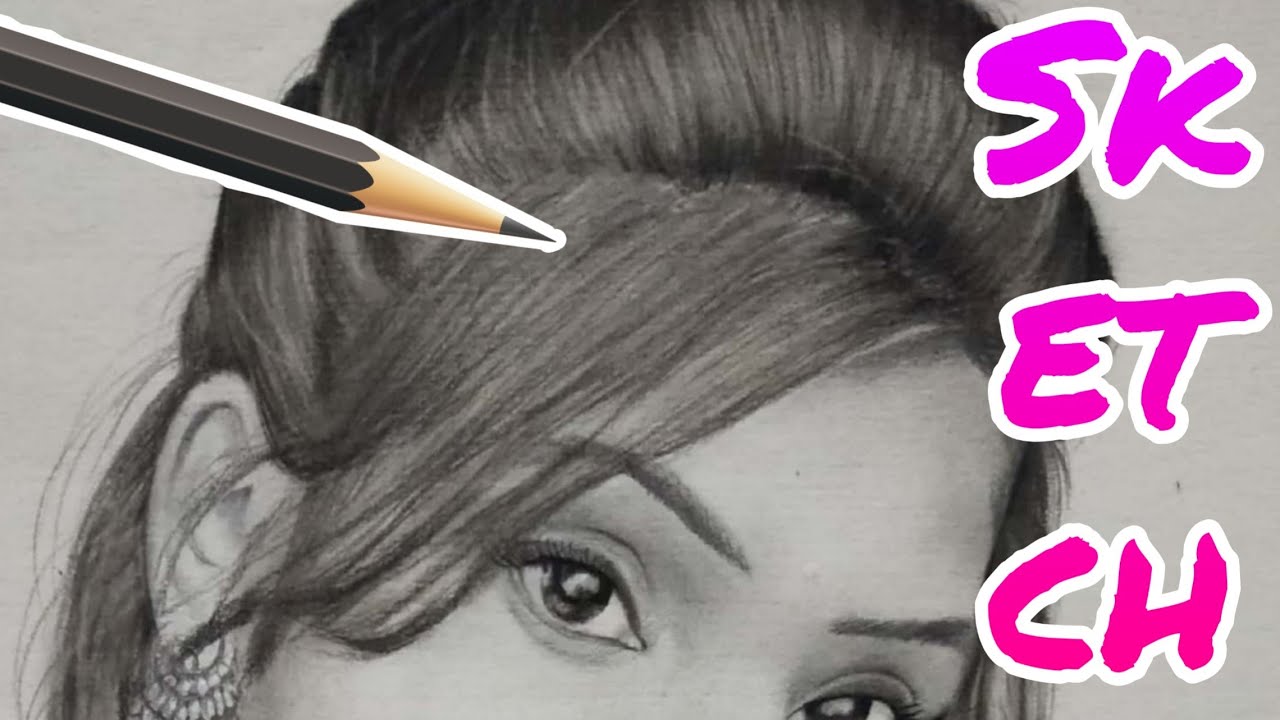 Realistic Hair Detailing Time Lapse Of Beautiful Sketch Artist Db Arts Youtube