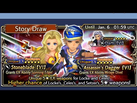 Dissidia Final Fantasy Opera Omnia Global - Locke EX+ & Celes EX+ ...