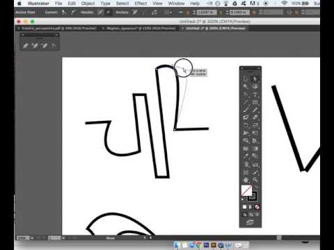 straight to curved lines in illustrator - YouTube