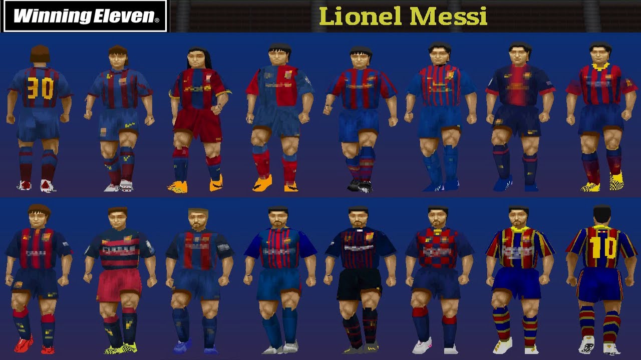 Lionel Messi's Barcelona Journey | Winning Eleven PS1 - YouTube