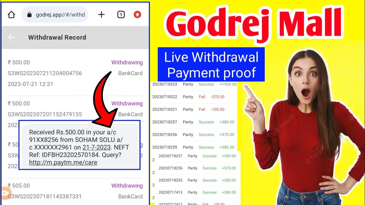 Godrej Mall 🔥🔥Weekly & Monthly Salary Provided | Live Instantly withdrawal payment Proof🔴🟢🟣 ...