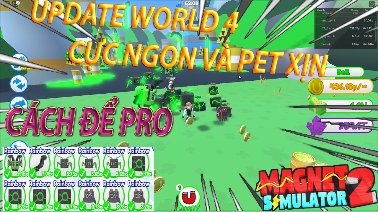 Magnet Simulator 2 : UPDATE 4 cực mới và cách để cày nhanh để lấy được ...