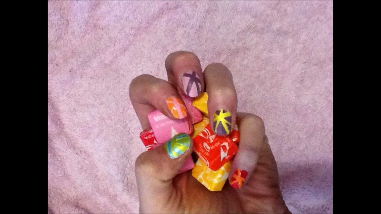 Starburst Nails Tutorial - YouTube