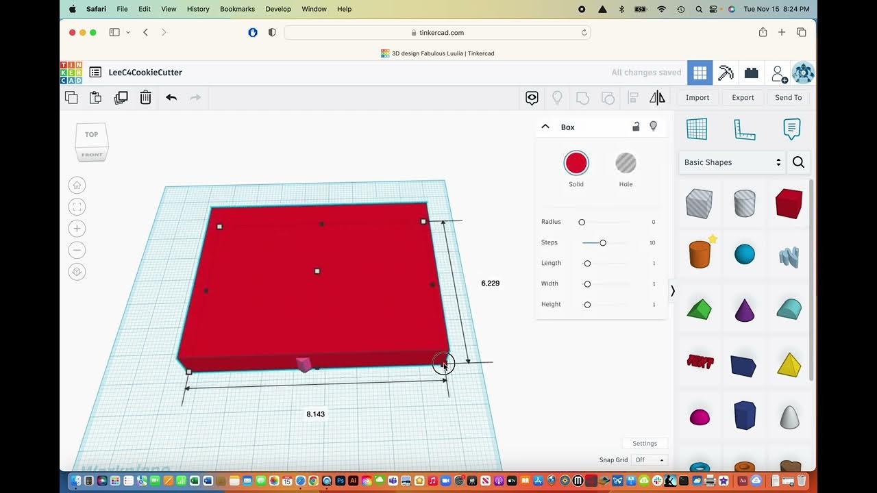 Cookie Cutter 3D File Prep Using Tinkercad - YouTube