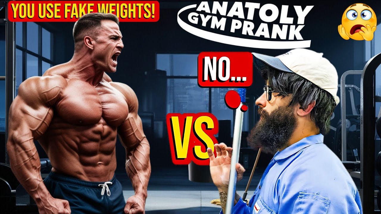 ANGRY BODYBUILDER VS CLEANER | Anatoly GYM PRANK #2 - YouTube