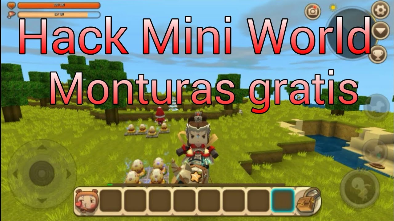 Hack (Monturas gratis) Mini World Block Art - YouTube