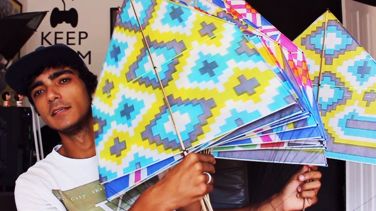 Como Fazer uma Pipa Perfeita? Tutorial Pipa Carrapeta Reta 60 cm ...