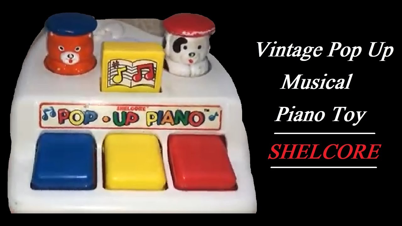 Shelcore 1989 Pop Up Piano Musical Old 1980s Classic Toy - YouTube