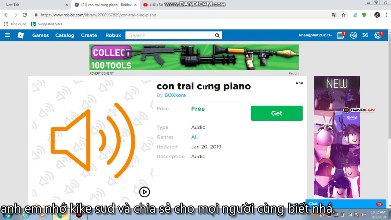 Hướng dẫn ae cách lấy Id nhạc trong Roblox. - YouTube