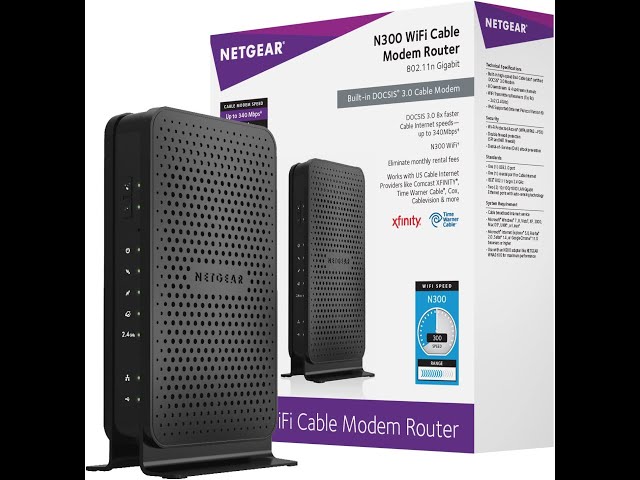 NETGEAR C3000-100NAS N300 (8x4) WiFi DOCSIS Cable Modem