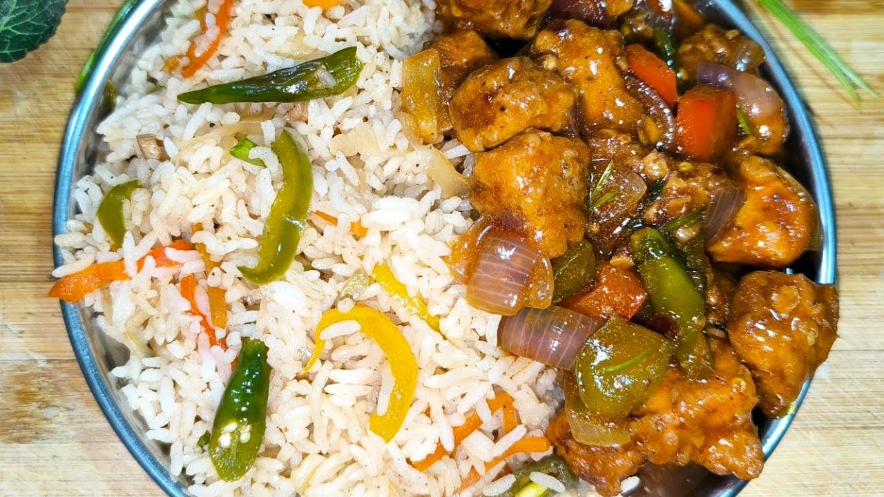 Fried Rice with Chilli Chicken || Combo Recipe || 2 in 1 Recipe ...