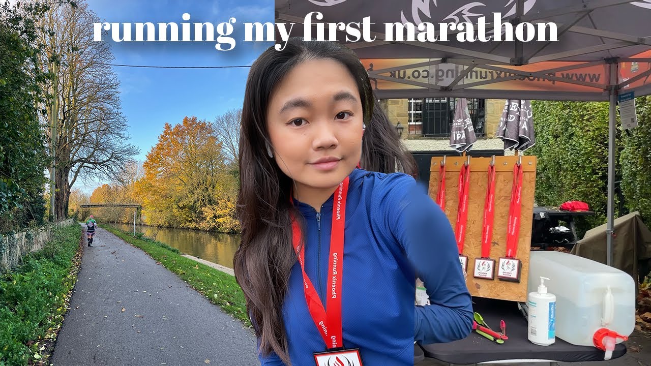 running my first marathon! - YouTube