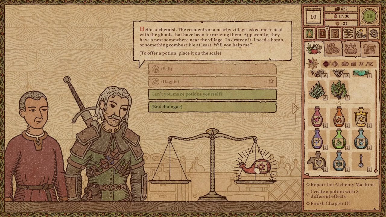 Potion Craft - Potion 005: What are you doing here Witcher? - YouTube