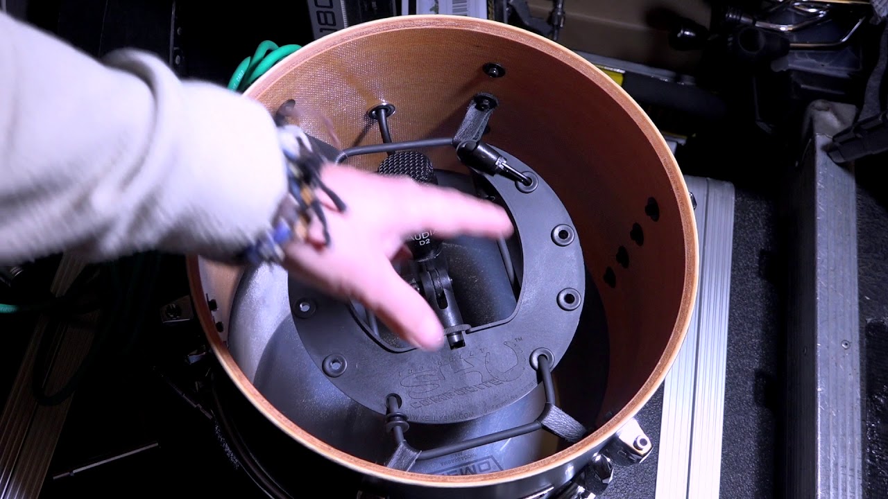 My live kit, internal drum microphones - YouTube