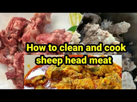 How to wash and cook sheep head meat ||Kashmiri style Head meat curry ...