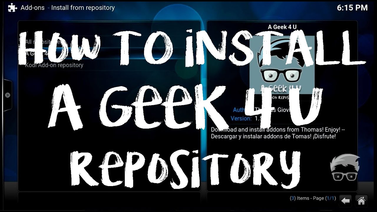 How to install A GeeK 4 U repository - YouTube