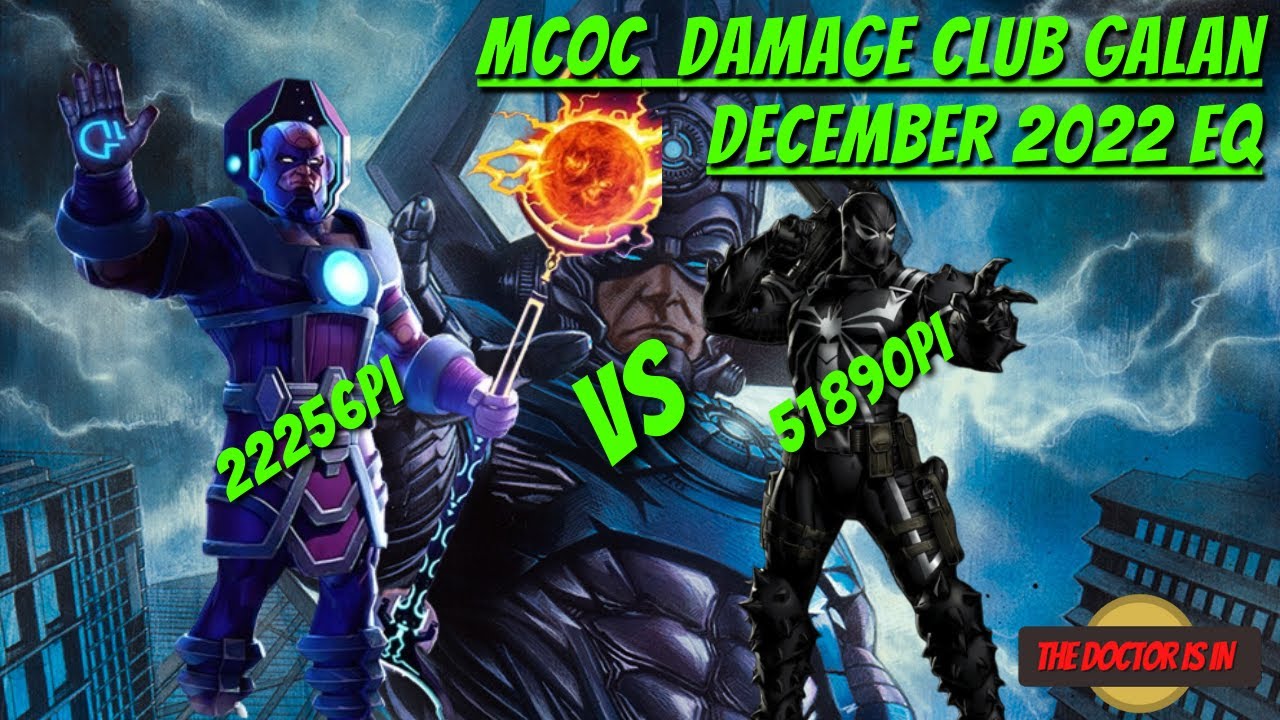 MCOC 50k+ Damage Club Galan Vs Agent Venom - YouTube