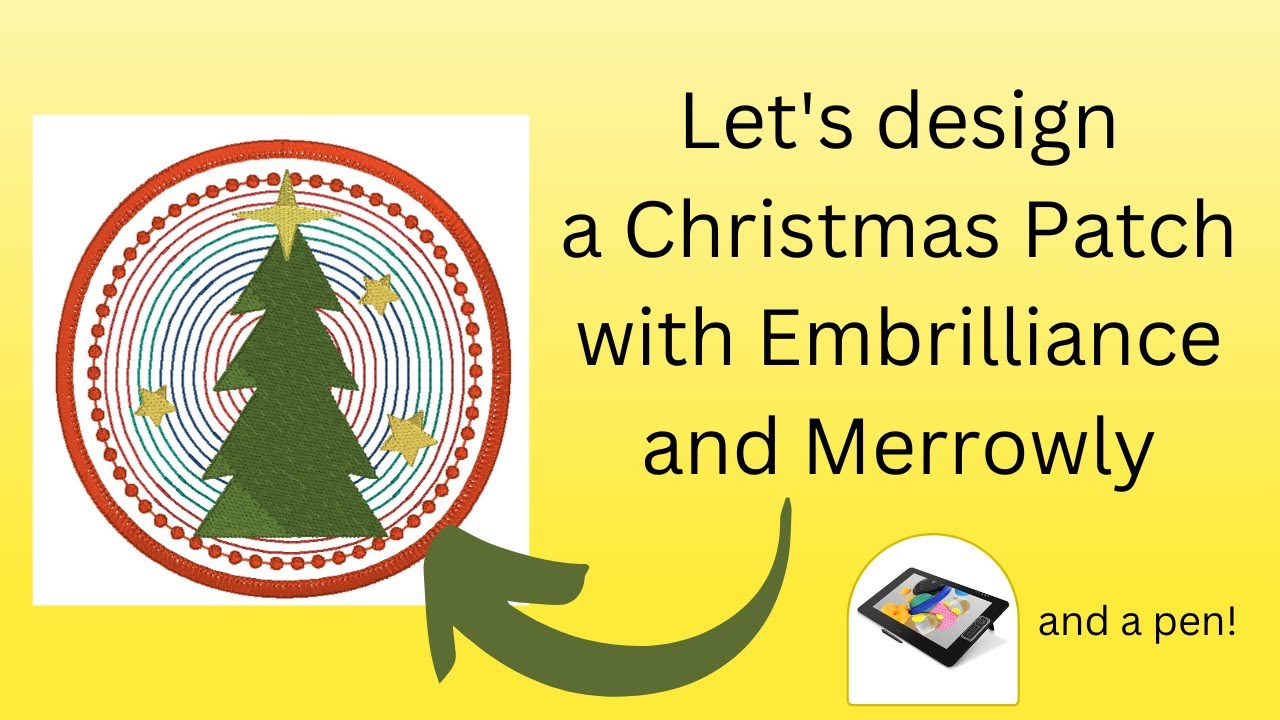 OML Embroidery Live! - Let's design a Christmas Patch with Embrilliance ...
