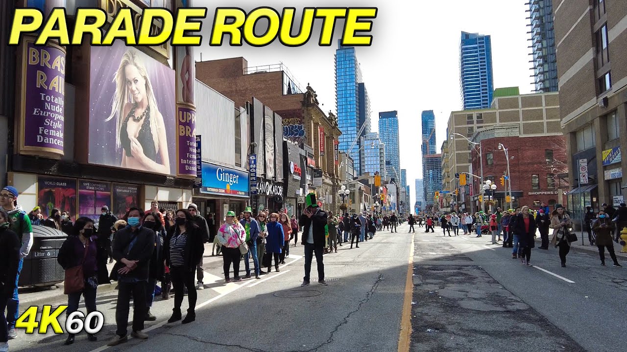 Walking a Parade Route in Downtown Toronto (March 20, 22) - YouTube