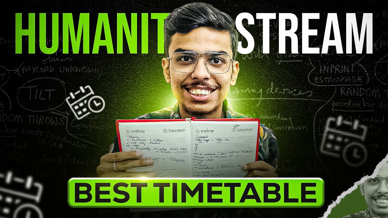 How to Make a Timetable 🔥🔥 | The Ultimate Timetable for Humanities ...