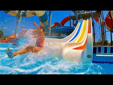 Kids Triple Waterslide at Blue Zest Aqua Park