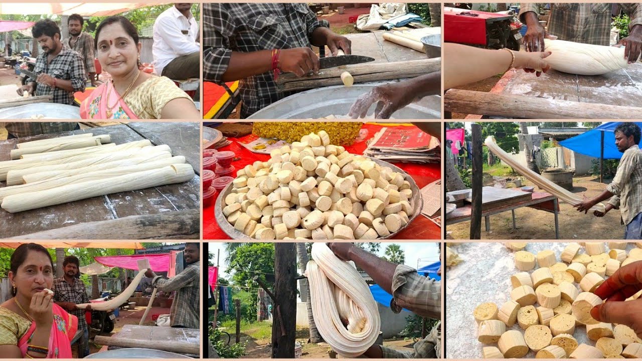 బెల్లం జీళ్లు|| జీళ్లు ఎలా చేస్తున్నారో చూద్దామా|| ఆంధ్ర special jeellu ...