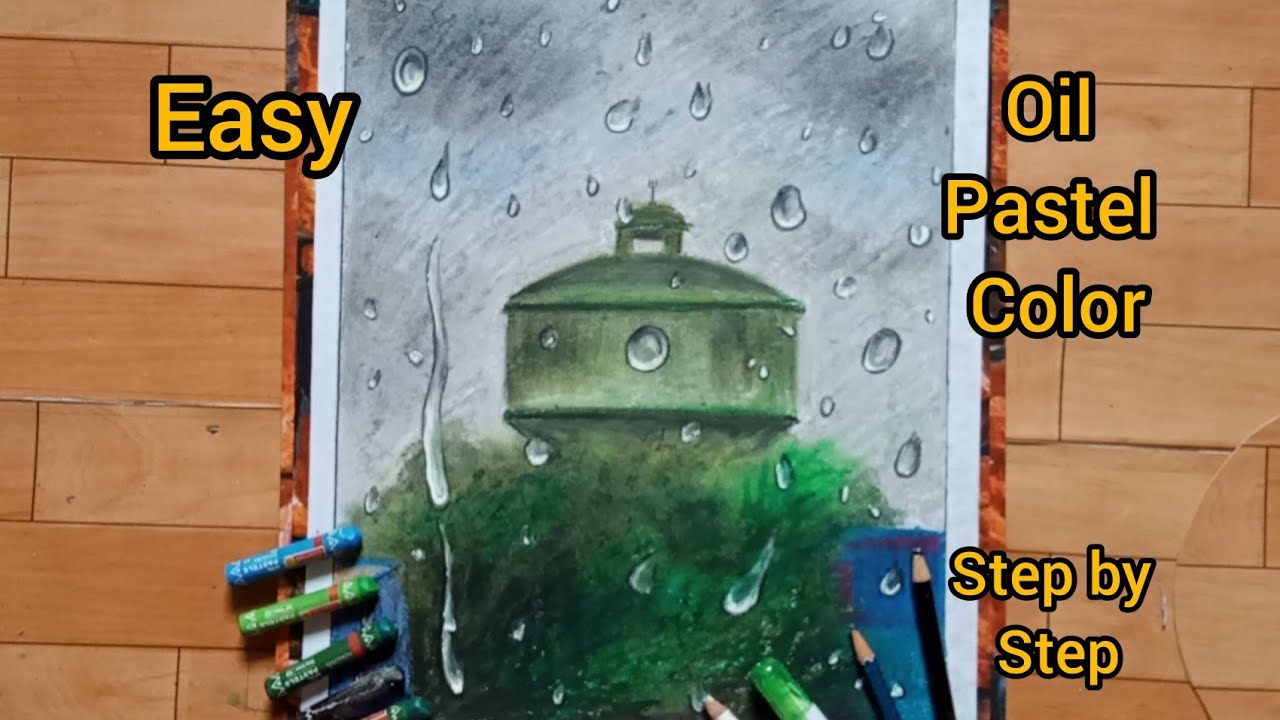 How to draw rainy season | 3D rain drop |💧 - YouTube