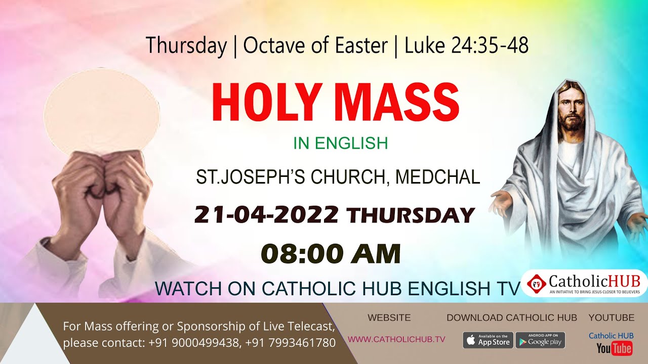 LIVE HOLY MASS IN ENGLISH | REV.FR.RAJASHEKAR REDDY CMF | CATHOLIC HUB ...