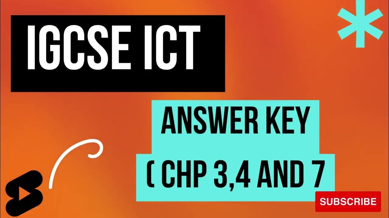 IGCSE ICT|Answer Key to Hodders ICT(3rd Edition Book) - YouTube