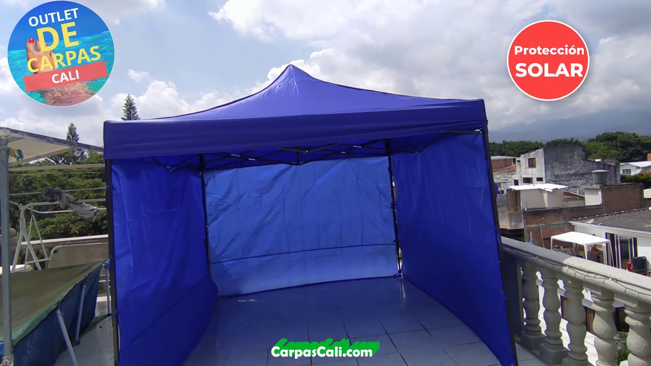 Carpa Plegable de 3x3 con Cortinas o Paredes Laterales para Negocios de ...