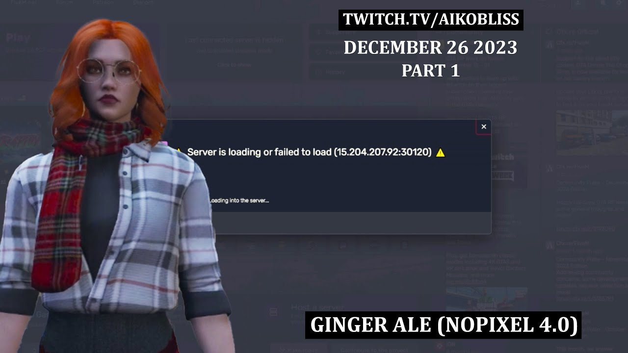 AikoBliss - GTA RP Stream - 26 Dec 2023 (Ginger Ale, NoPixel 4.0) PART ...