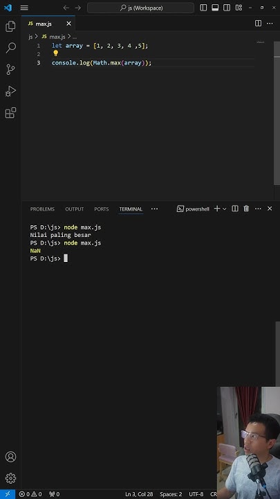 Mengambil Nilai Terbesar Skysen Coding Code Programming Javascript