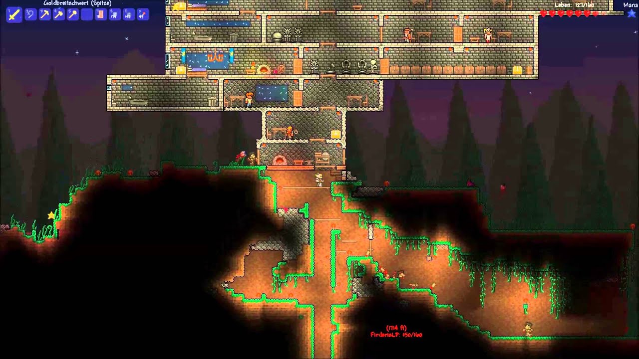 Let's Play Together Terraria Part#9 Bungee Jumping ohne Seil (German ...