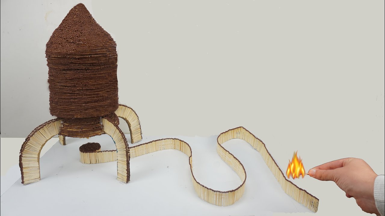 100 000 MATCHES Rocket Chain Reaction - YouTube