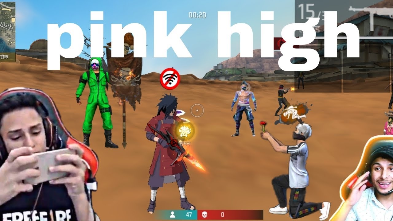 Free fire pink high gameplay video with amit bhai bundle#freefirevideos ...