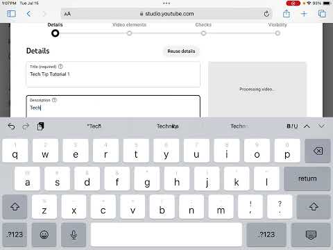How To Upload YouTube Videos with an iPad and Safari
