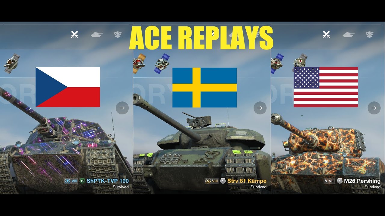 ShPTK-TVP 100, Strv 81 & M26 Pershing Gameplay | @SlapperOnBlitz | WoTB ...