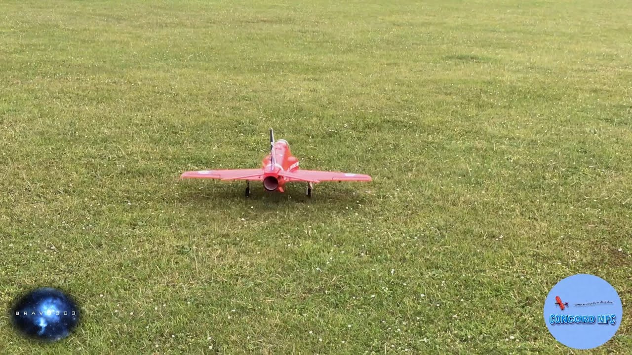 FMS Red Arrow Hawk RC Plane EDF Concord MFC - YouTube