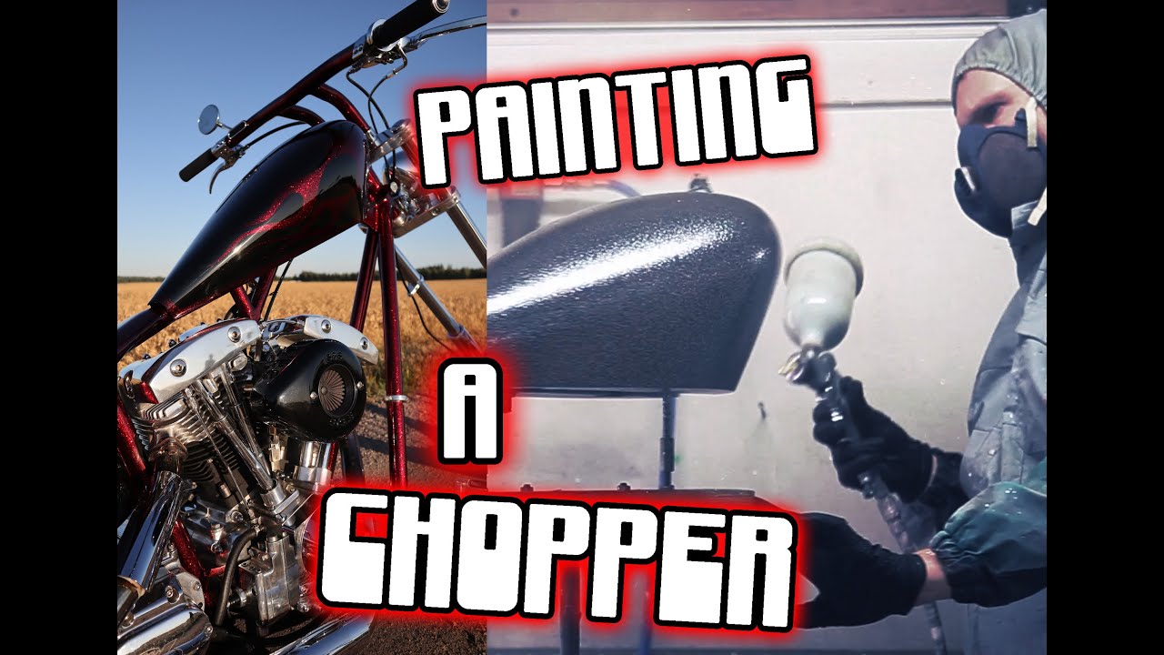 Custom Painting a Chopper In My Garage (Flakes, Candy & Flames) - YouTube