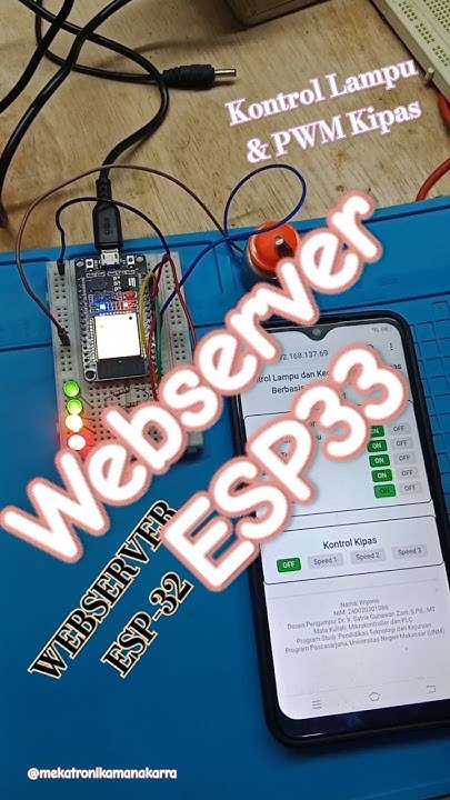 WEBSERVER ESP 32 untuk System kontrol lampu dan kecepatan pwm kipas, tunggu detailnya #webserver ...
