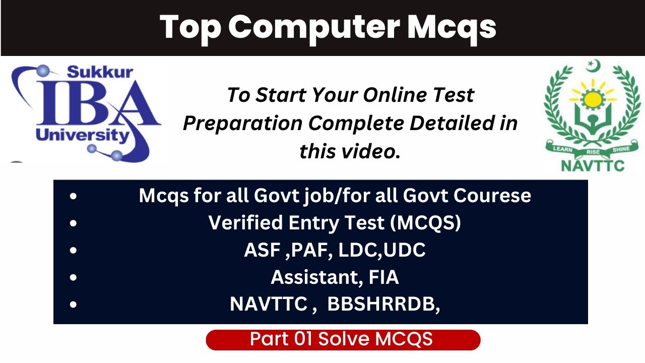 Sukkur IBA Readiness Bootcamp Test MCQs | BBSHRRDB & NAVTTC Test ...