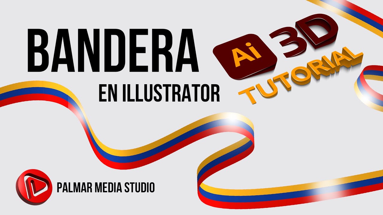 🔥 Illustrator Tutorial 💻 Como crear una Bandera 3D en Illustrator. 🏳️ ...