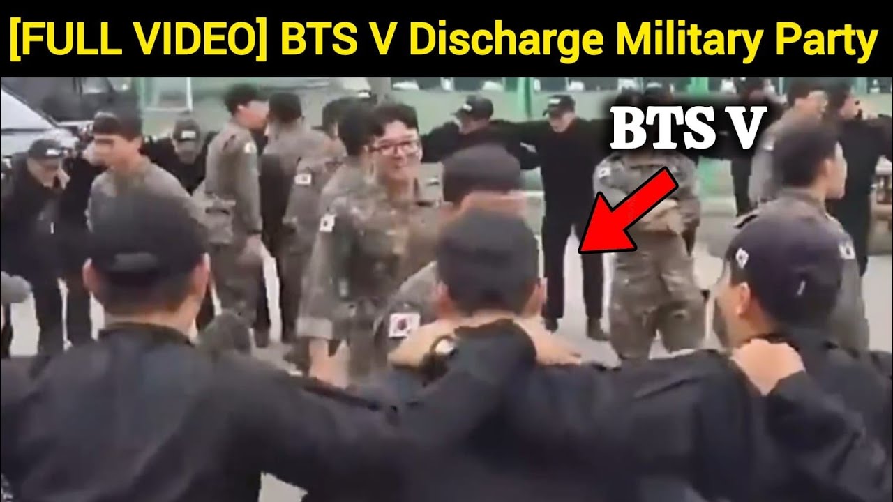 OMG!😳 [FULL VIDEO] BTS V Military Discharge Party | Bts v Military ...