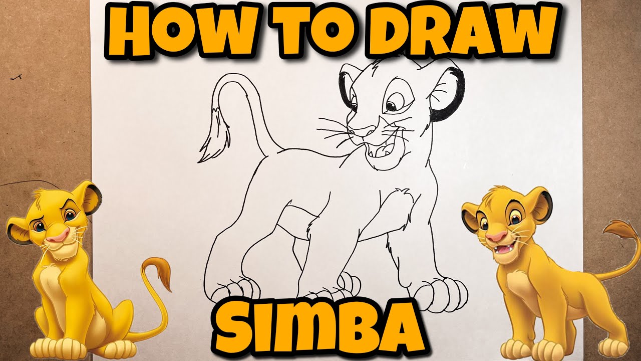 HOW TO DRAW SIMBA | LION KING | Easy Step-by-Step Tutorial | FOR KIDS ...