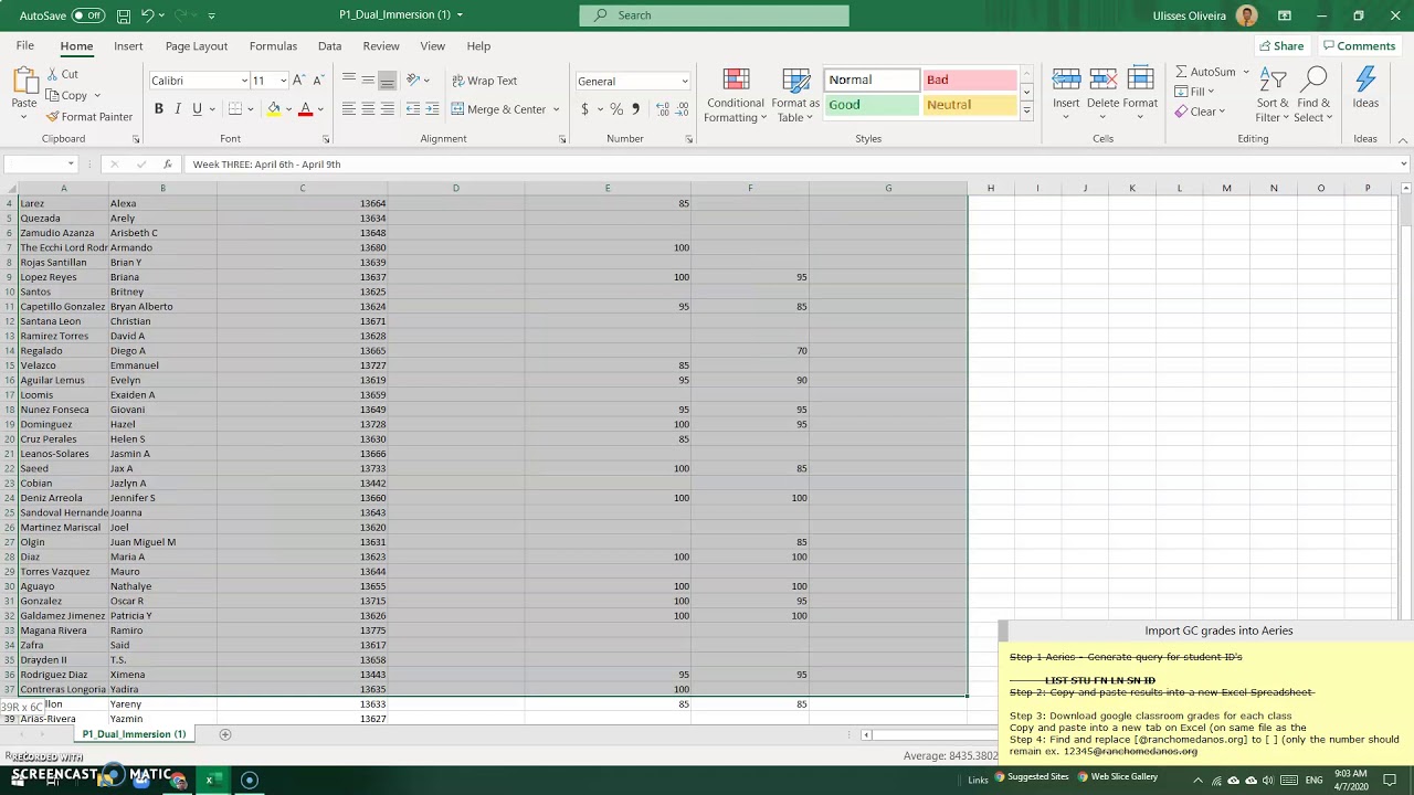 How to import Google Classroom grades into Aeries - YouTube