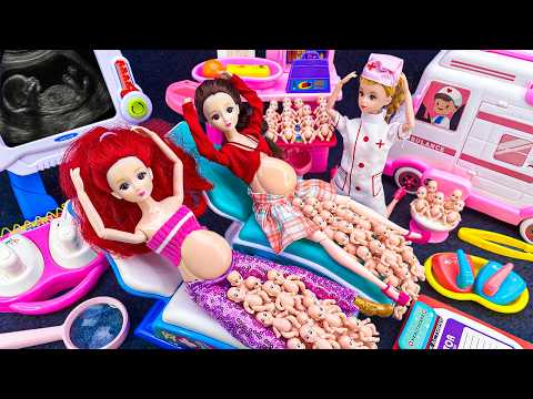 10 Minutes Satisfying with Unboxing Barbie Family Playset，Cute Pinkfong Ambulance Car Toys  ASMR