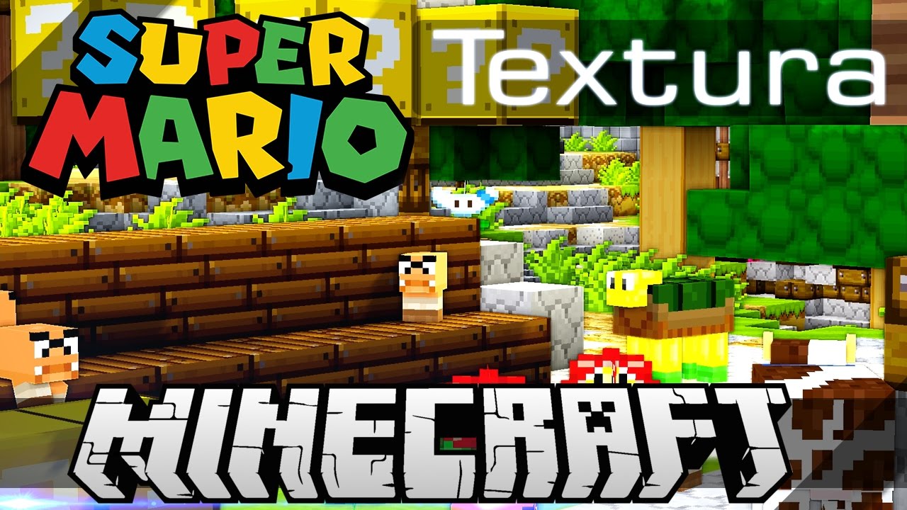 Minecraft: Textura do SUPER MARIO - Mobs e Blocos Personalizados - YouTube